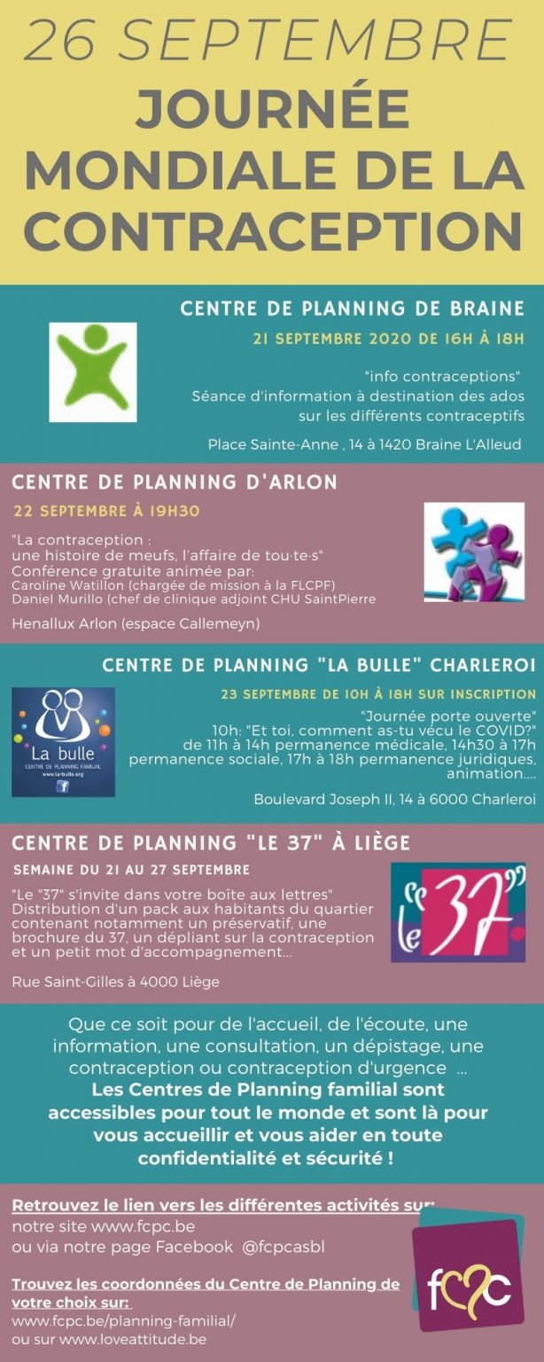 26 Septembre Journée Mondiale De La Contraception Fédération Des